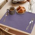 Gray Purple Cotton Linen Placemats Set of 12, Purple Solid Color ...