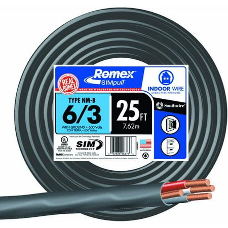 Romex 6-3 NMW/G Wire - Walmart.com