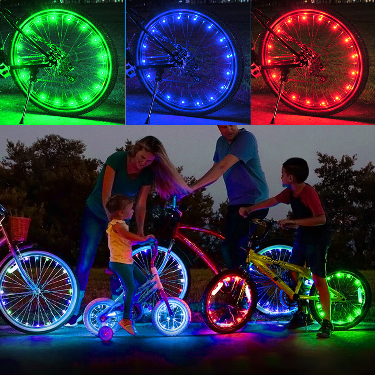 AoHao Spoke Color Morphing LED Bicycle Spoke Light, IP65 Waterproof,for ...