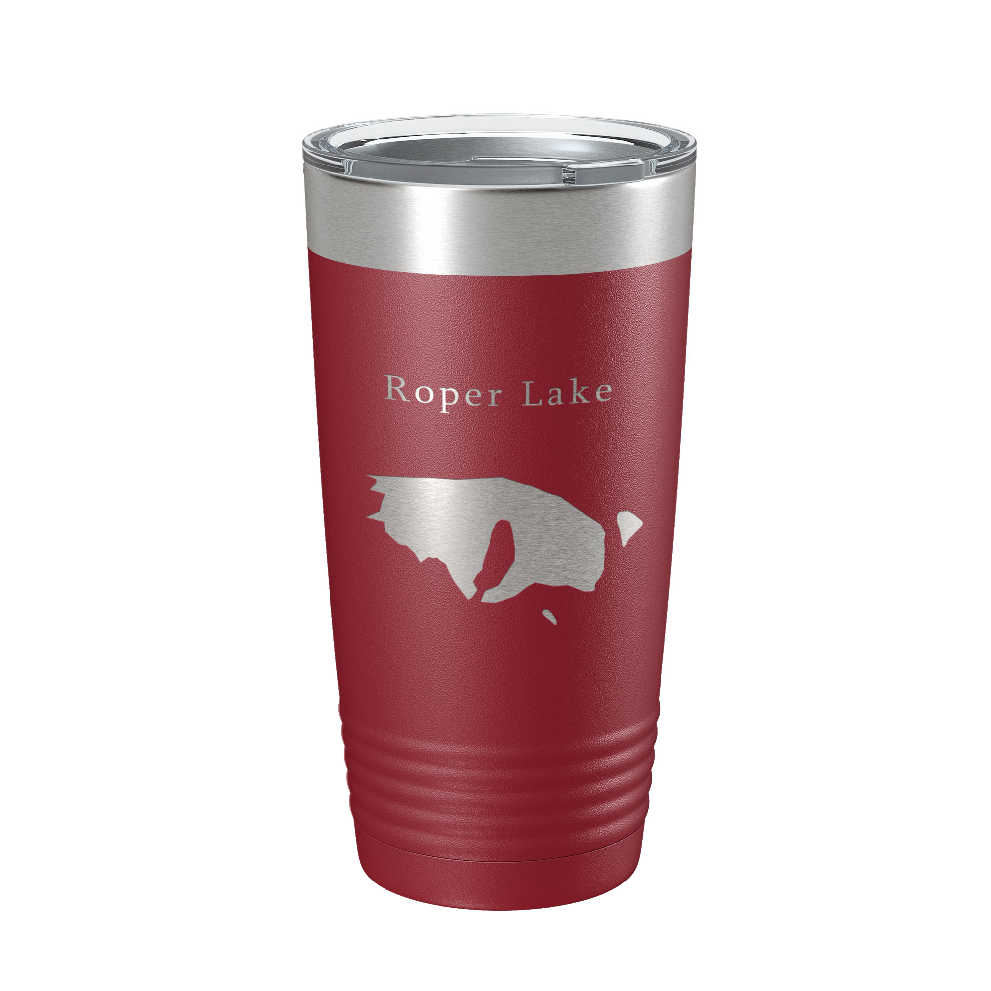 Roper Lake Map Tumbler Travel Mug Insulated Laser Engraved Coffee Cup ...