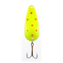Rainbow Plastics Lil' Lightning Spoon Lure, Chartreuse/Fluorescent Red ...