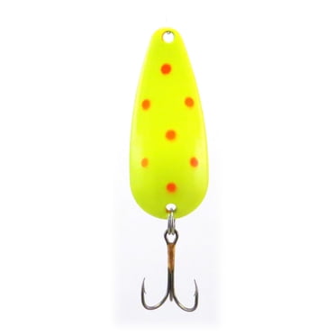Rainbow Plastics Lil' Lightning Spoon Lure, Chartreuse/Fluorescent Red ...