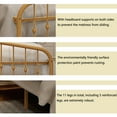Alazyhome Gold Iron Headboard Platform Metal Bed Frame, Suitable for ...