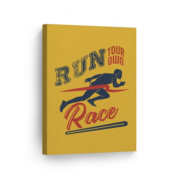 Smile Art Design Run Your Own Race Inspiring Quote Running Jogging ...