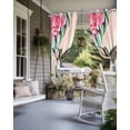 Bird Floral Outdoor Curtains for Patio, Hummingbird Spring Decorative ...