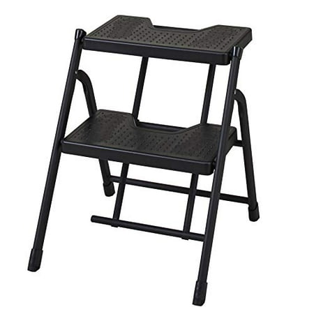 [BLKP] Folding Step Stool Stepladder Stand 2 Tiers Compact Ladder ...
