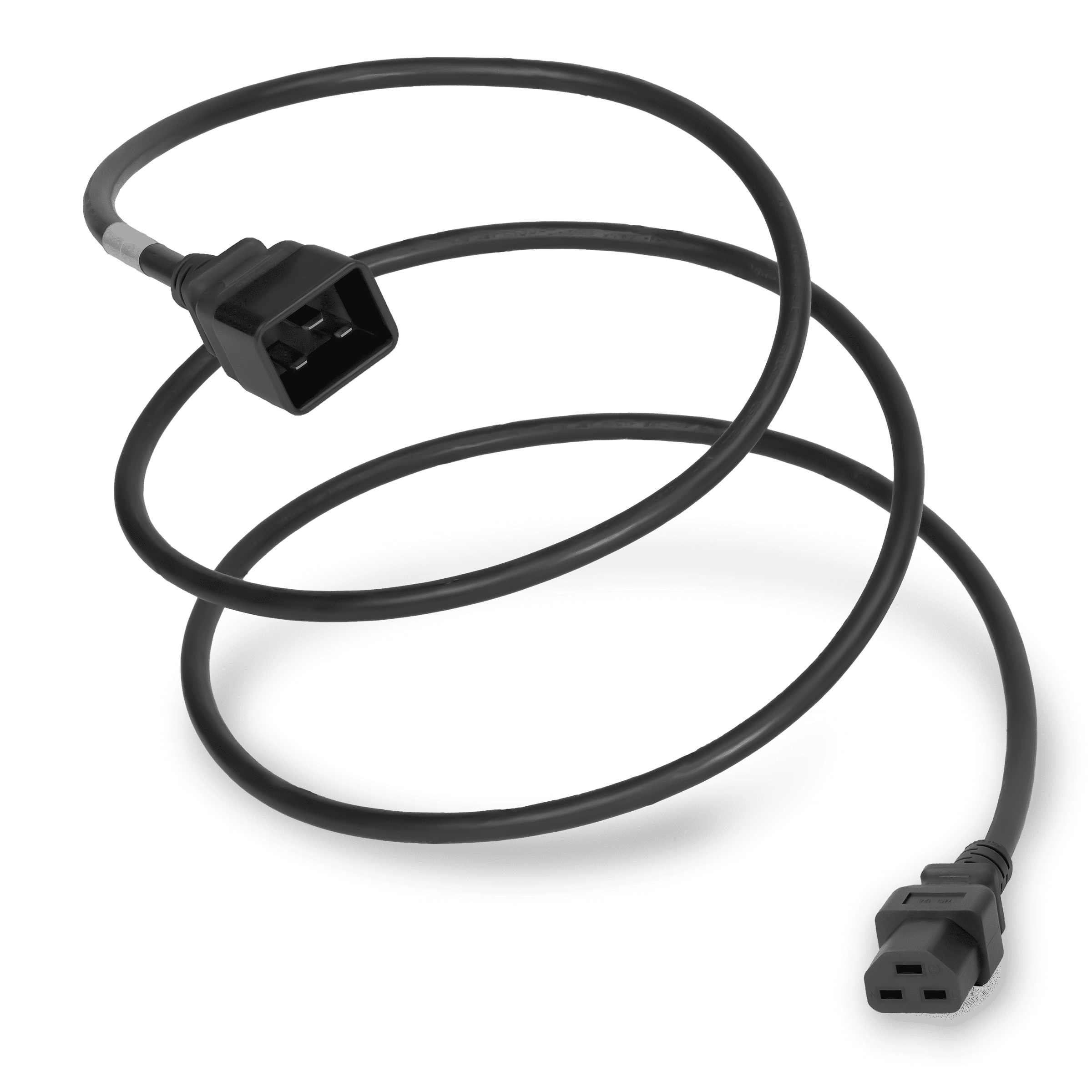 World Cord Sets 2 Foot Black High Temp 20 Amp IEC320 C20/C21 Power ...