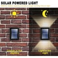 2 Pack LED Solar Fence Light, Outdoor Solar Powered Wall Lamp Up and ...