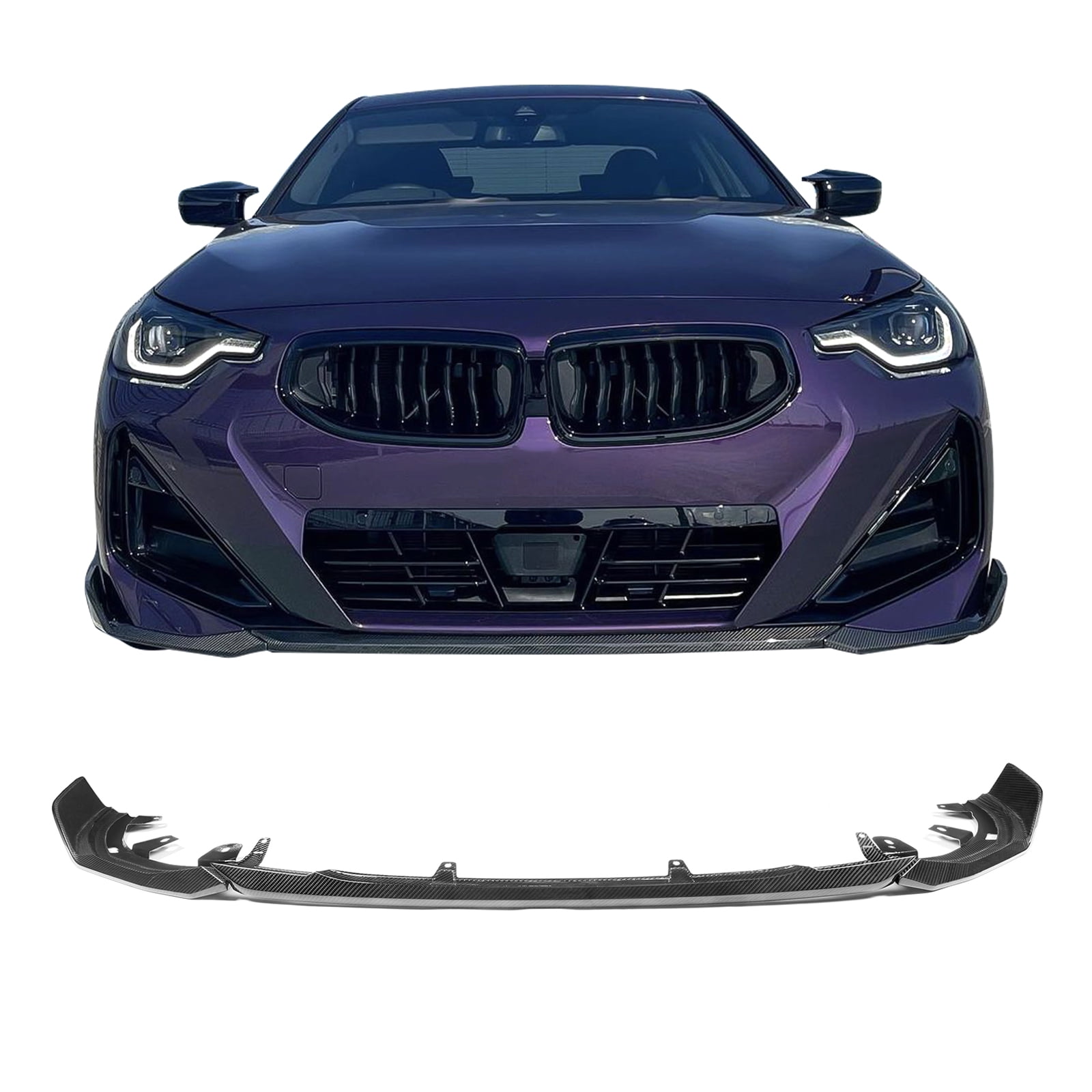 Ikon Motorsports Front Bumper Lip Compatible With 2022-2023 BMW G42 2 ...