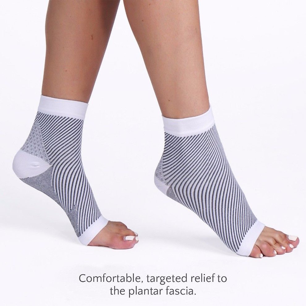 Foot Plantar Fasciitis Arch Support Compression Socks Ankle Heel Brace ...