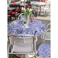 Blue Purple Paisley Floral Round Outdoor Tablecloth with Umbrella Hole ...