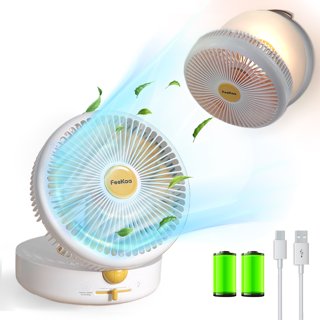 Miumaeov Solar Power Fan Tabletop with LED Light Portable Desk ...
