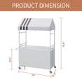 AwayHome Mobile Vendor Cart with Canopy, Rolling Food Display Stand for ...