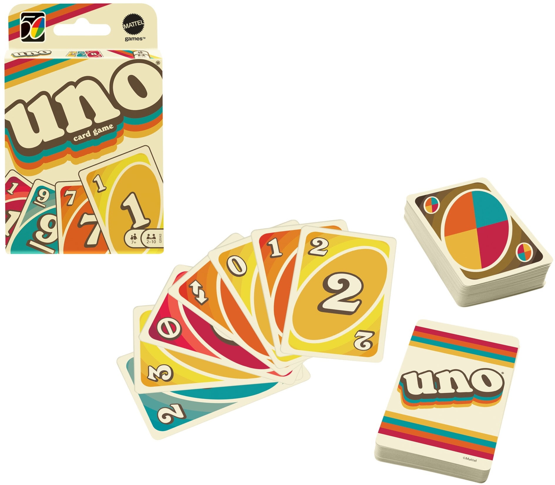 Uno Iconic Series 1970S Matching Card Game For 7 Year Olds & Up ...