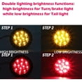 2 count 4.2 inchRed Round tail trailer light 12 LEDs IP67 Stop Turn ...