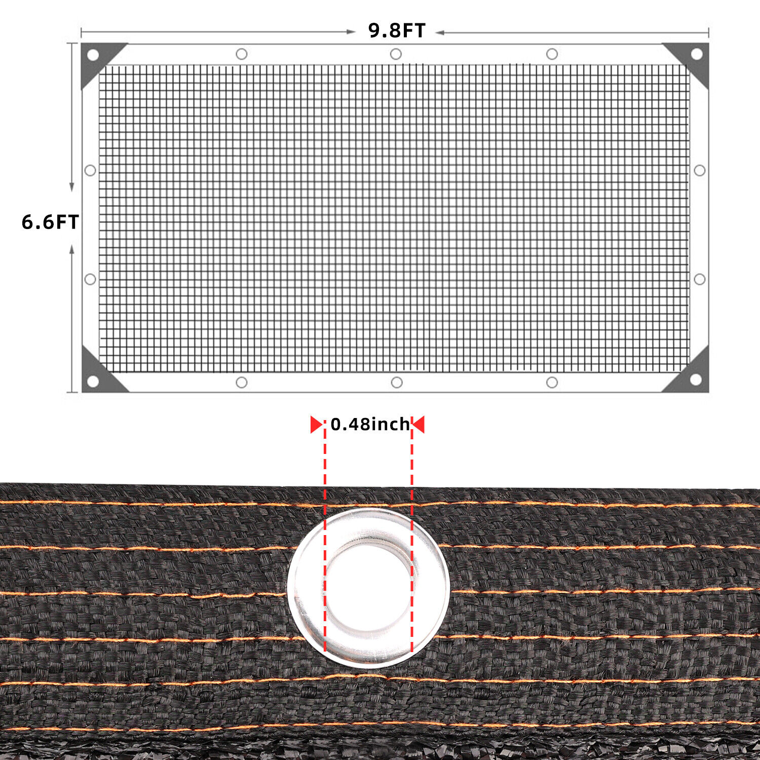 Elegant Choise Anti-UV Sun Shade Net Awnings Sun Shelter Garden Patio ...