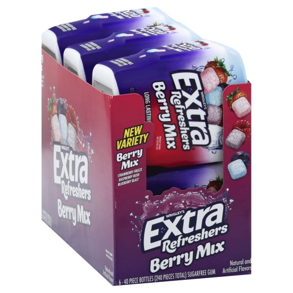 Extra Refreshers Berry Mix 40pc Bottle 6 Count - Walmart.com
