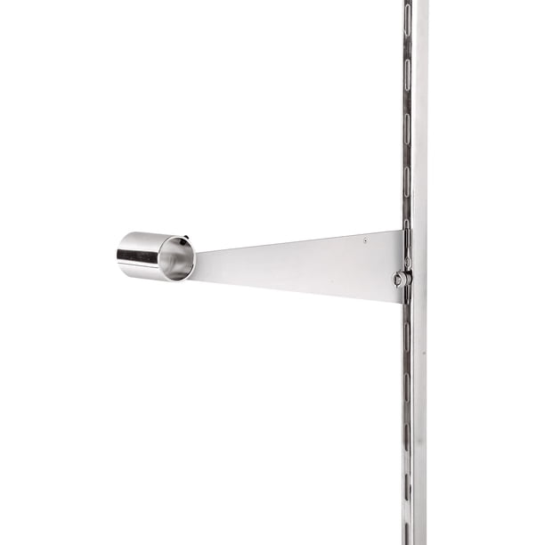 12 inch Round Chrome Hangrail Bracket for Slotted Standard - 1 inch ...