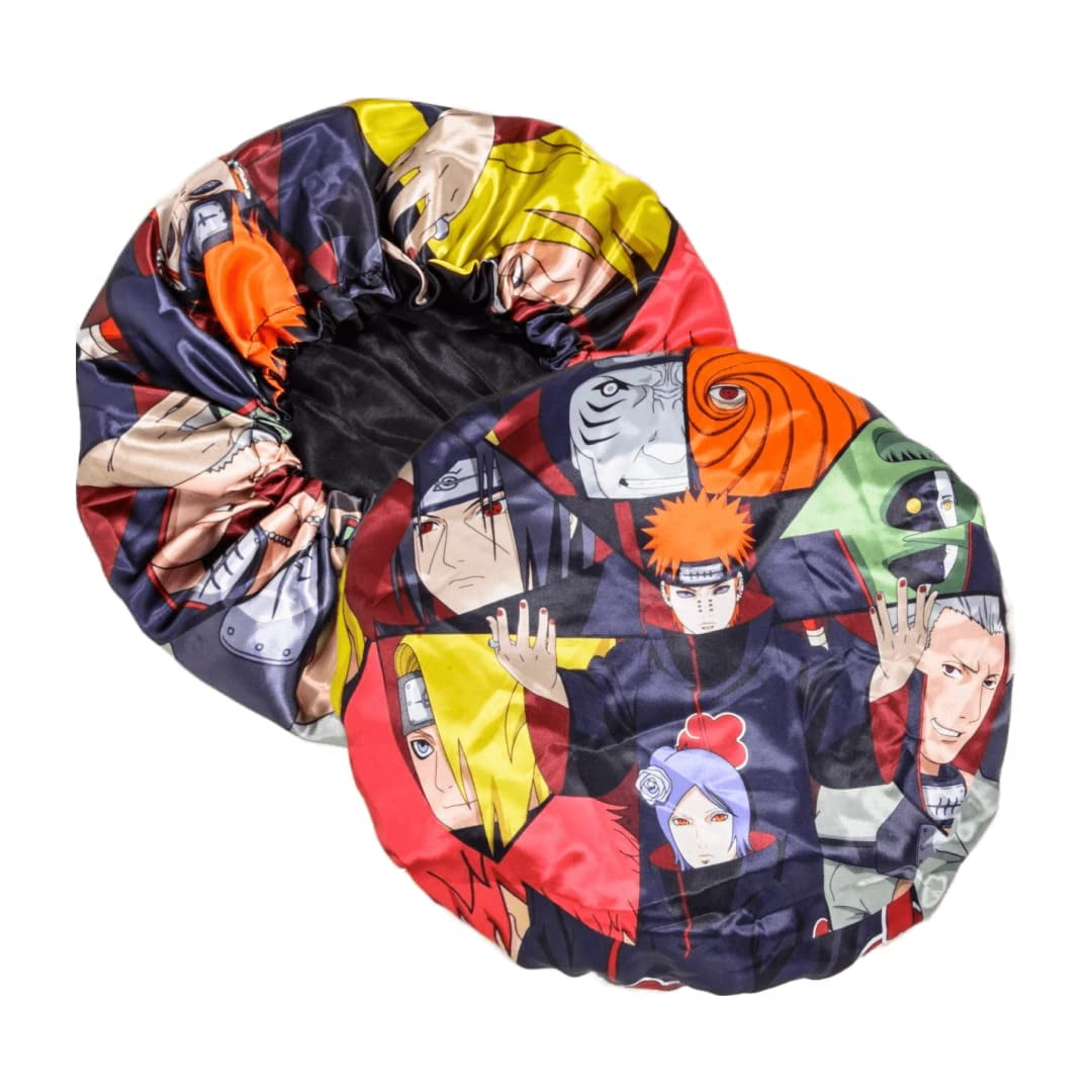 Large Silky Design Anime Bonnet with Elastic Soft Band Adjustable for ...