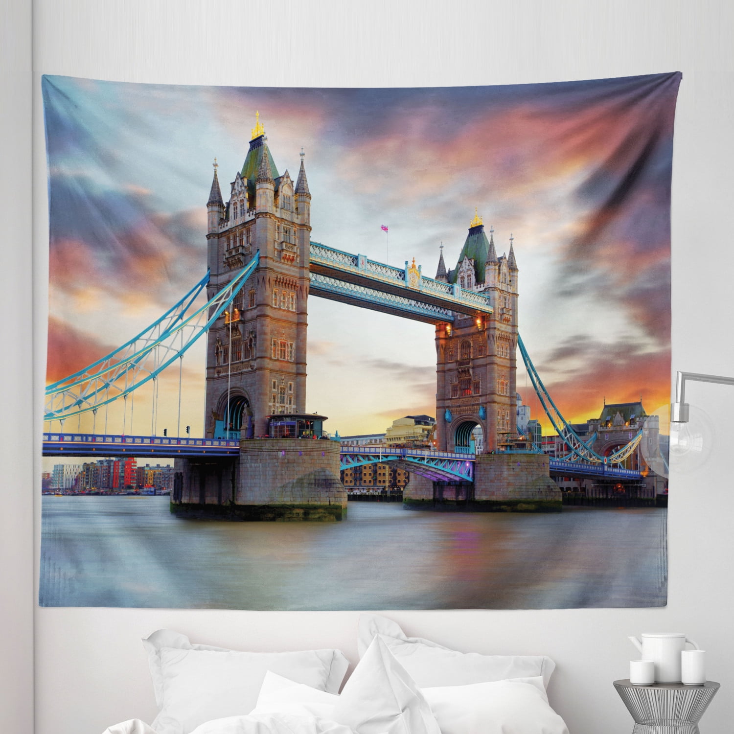London Tapestry, Historic Old Tower Bridge London British Kingdom ...