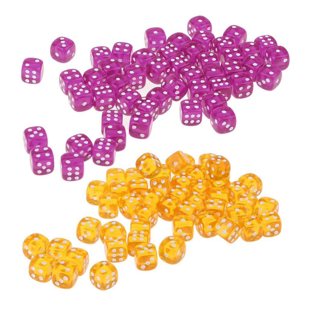 Juego de Dados de 6 caras Zulema 100 piezas 12 mm morado | Bodega ...