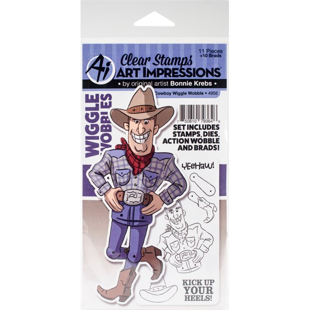 Art Impressions Wiggle Wobbles Stamp & Die Set Cowboy - Walmart.com