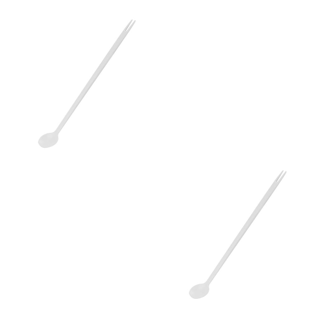 Bewildely Cuchara 2 en 1 para beber frutas, tenedor para revolver ...