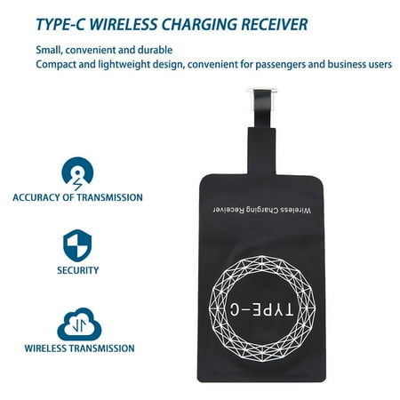 Type C Qi Wireless Charger Receiver Lightweight Charging Adapter Pad ...