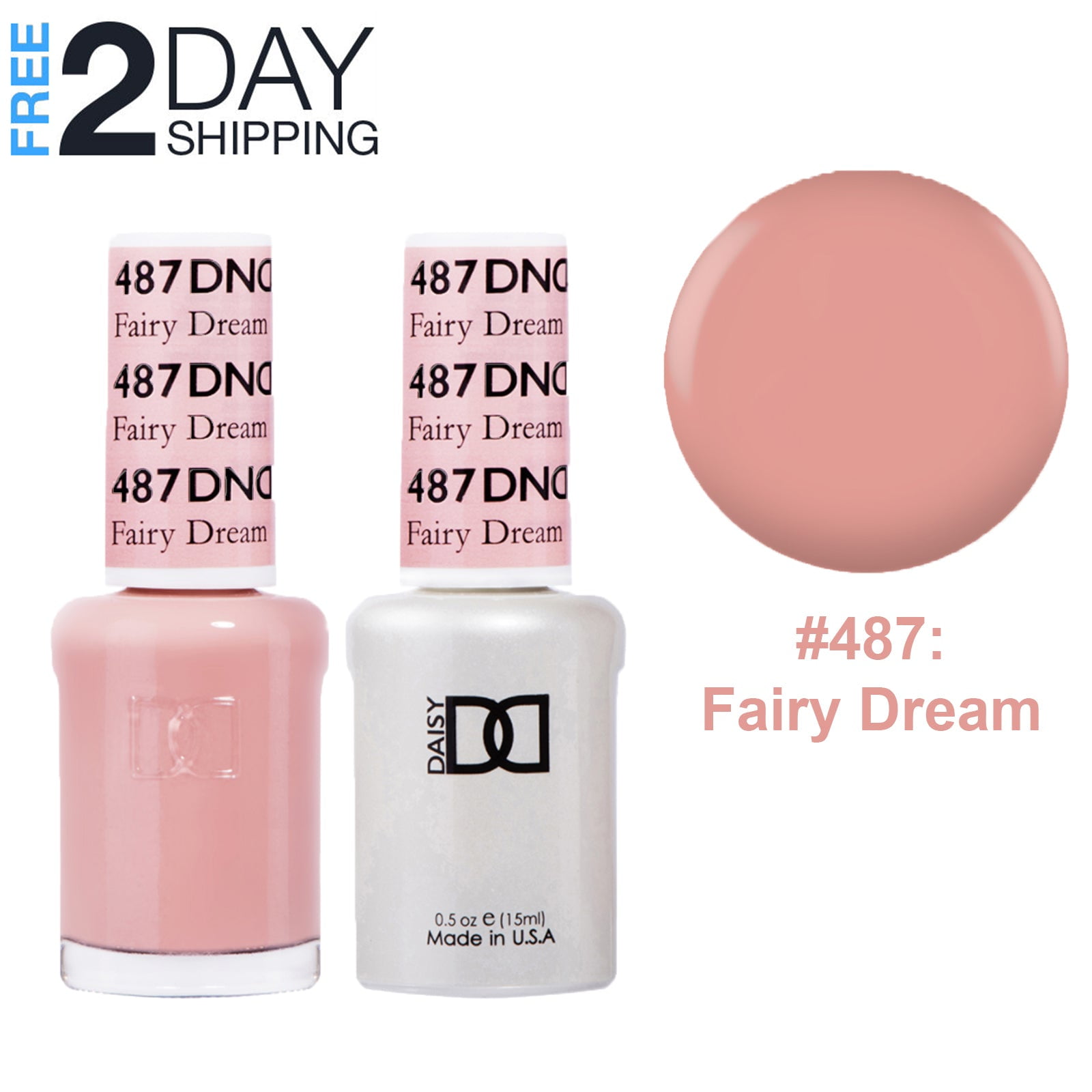 DND Gel Nail Polish & Nail Lacquer Set Soak Off Duo Set - #487 Fairy ...