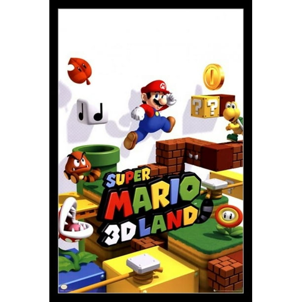Super Mario 3D Land Laminated & Framed Poster Print (24 x 36) - Walmart.com
