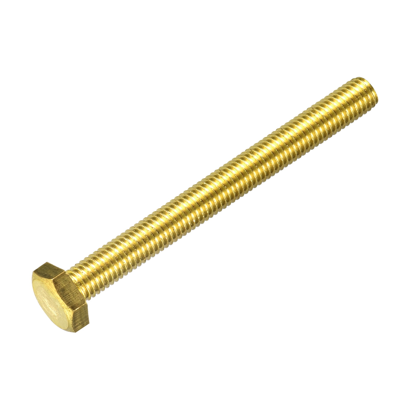 Brass Hex Bolts, M10x100mm 1 Pack Fully Thread Grade 4.8 Machine Screws ...