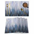 Blue Gray Gradient Placemats Set of 8, Modern Abstract Industrial Wall ...