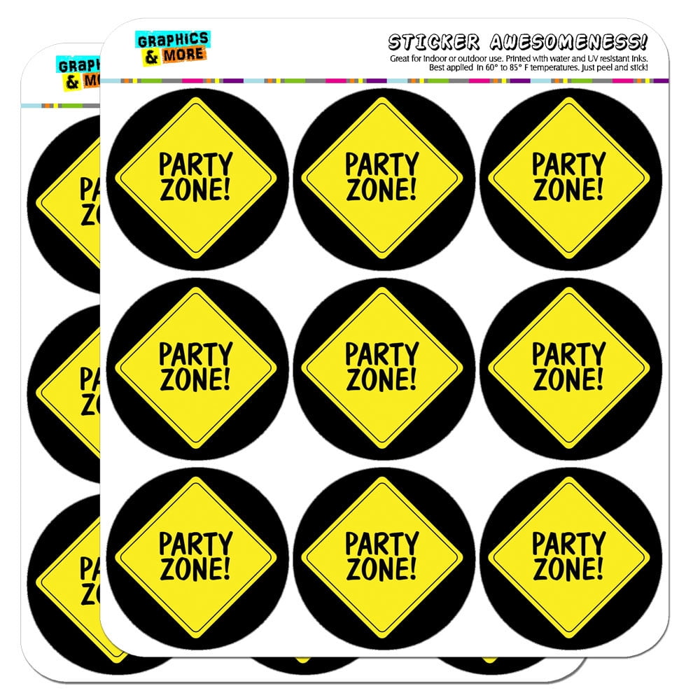 Party Zone Construction Sign Birthday Boy 2" Scrapbooking Crafting ...