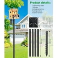 OLIYNEDY Bird House Pole, 60" Bird Feeder Pole for Outside Heavy Duty ...