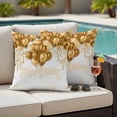 Happy Birthday Outdoor Waterproof Throw Pillow Covers 16x16 Set of 2 ...