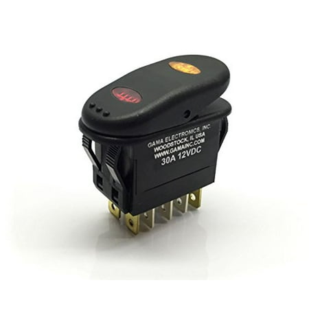 Waterproof Illuminated Double Pole, Double Throw 3 Position On-Off-On ...