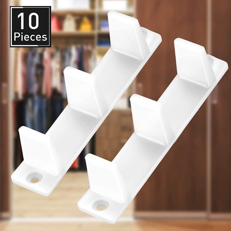10 Pieces Sliding Closet Door Bottom Guide Plastic Floor Guide Track ...