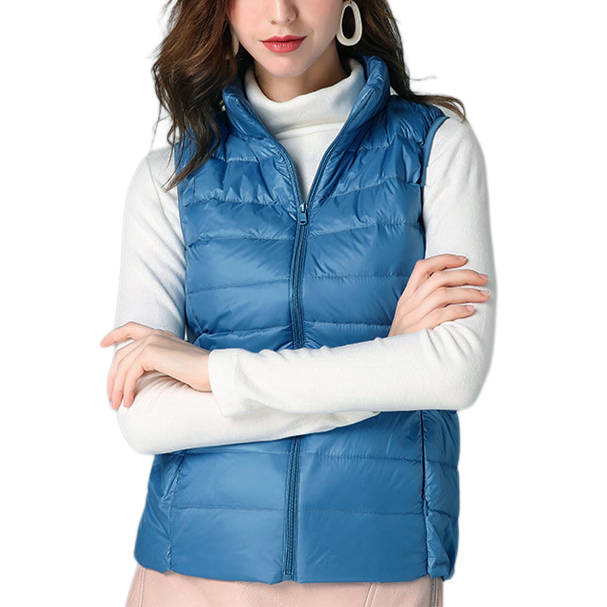 Click here for Sexy Dance Ladies Down Vests Zip Up Puffer Vest St... prices