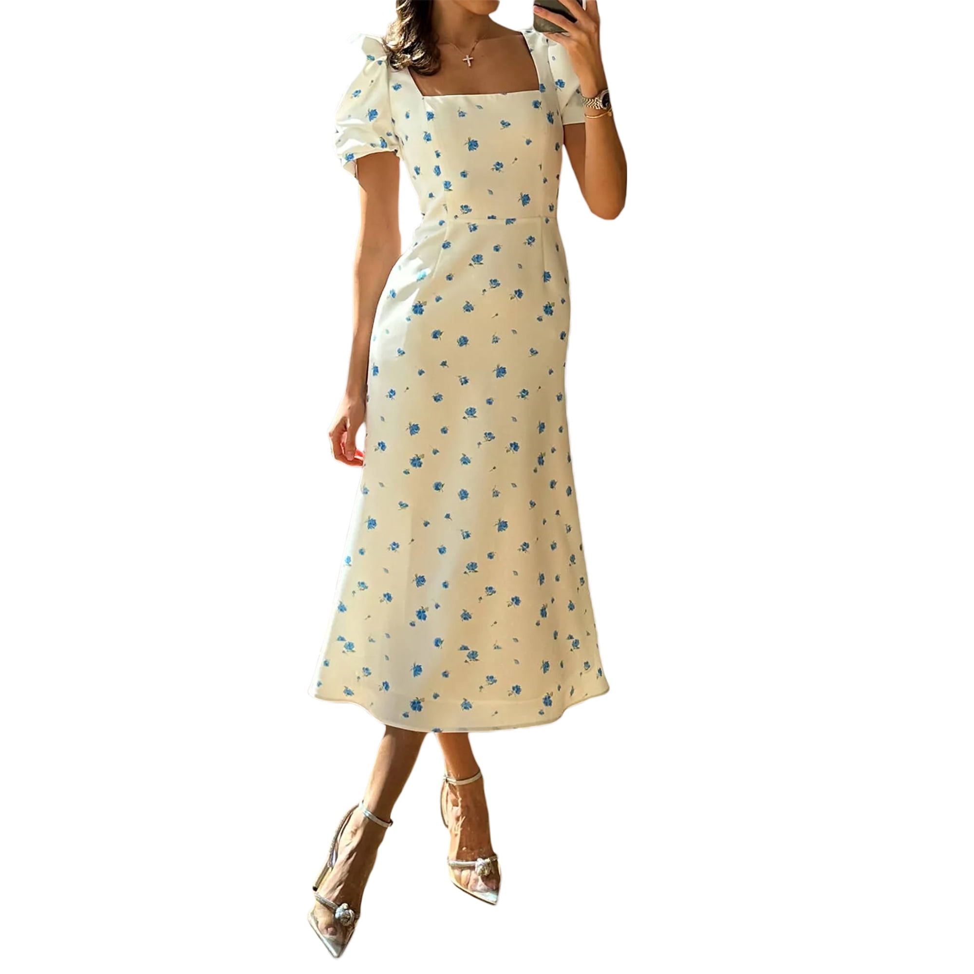 Click here for Honganda Women Summer Midi Dress Casual Short Puff... prices