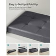 Songmics 43 Storage Ottoman Bench Folding Leather Ottoman Storage
