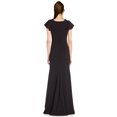 Badgley Mischka Ruffle Sleeve V-Neck Evening Gown Dress - Walmart.com