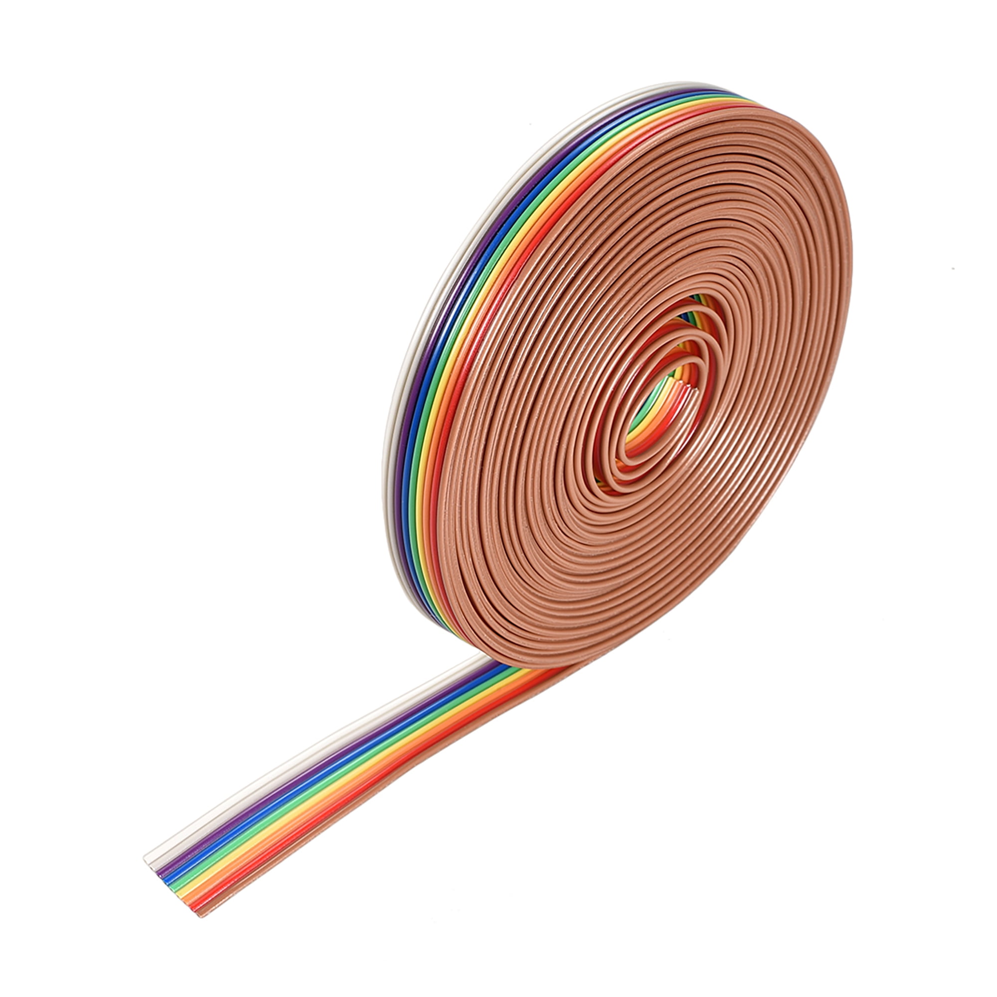IDC Rainbow Wire Flat Ribbon Cable 9P 1.27mm Pitch 5meter/16.4ft Long ...