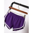 New Summer Shorts Women Color Block Casual Shorts Workout Waistband ...