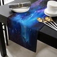 Blue Purple Sky Table Runner 70 Inches Long, Abstract Modern Stars ...