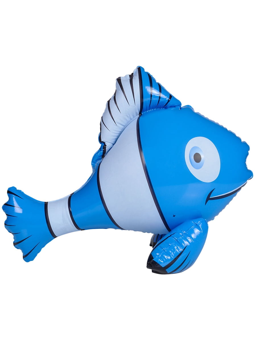 RI Novelty Inflatable Blue And White Tropical Clown Fish Pool Swimming ...