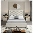 Meridian Furniture Inc Aiden Velvet Platform Bed - Walmart.com