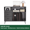 LHYY Eco-Friendly Record Player Stand with Flip-Top-Wood Vinyl Storage ...