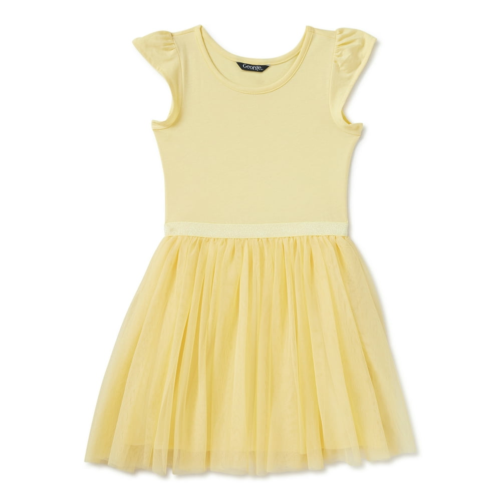 GEORGE - George Girls Flutter Sleeve Tutu Dress, Sizes 4-18 - Walmart ...
