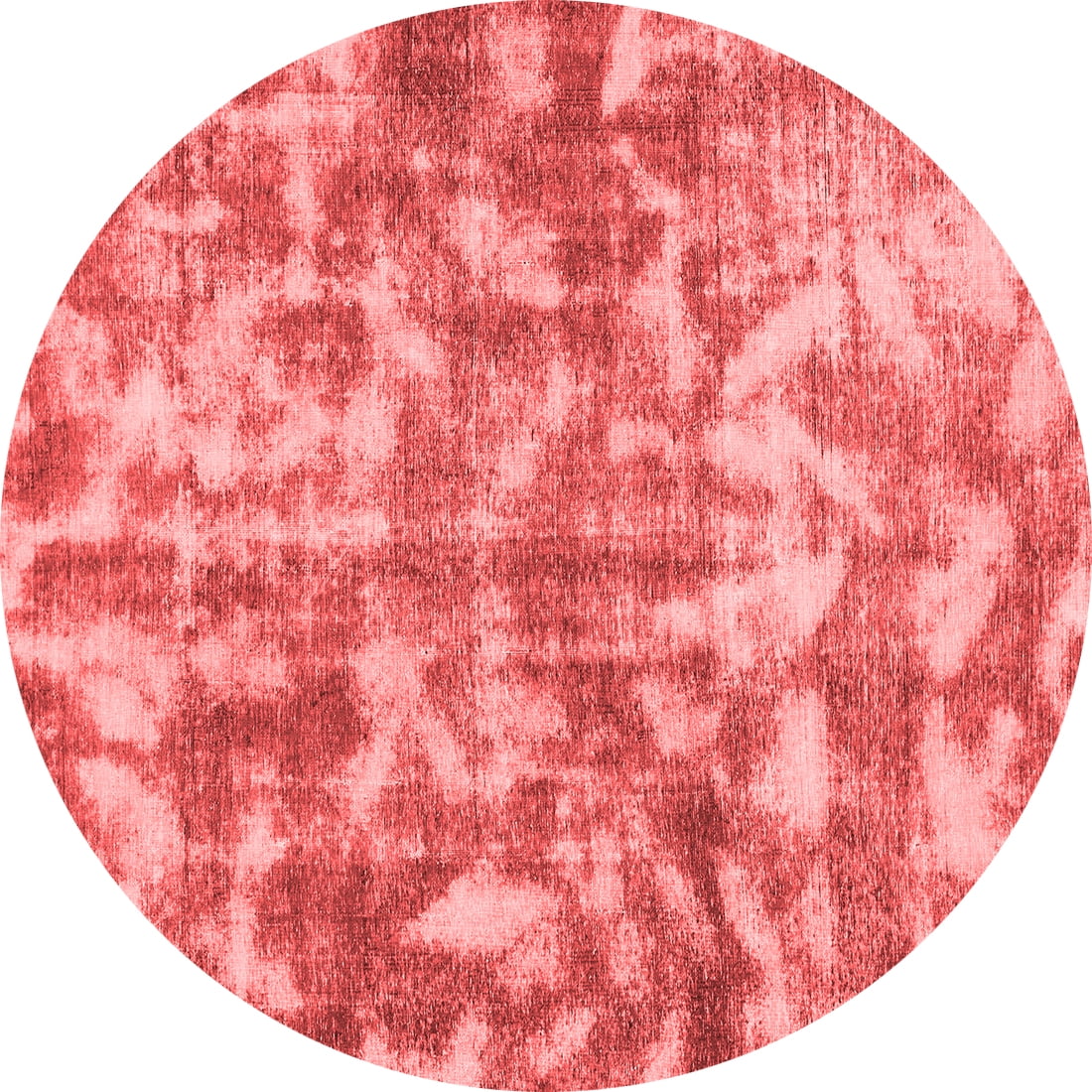 Ahgly Company Indoor Round Abstract Red Modern Area Rugs, 4' Round ...