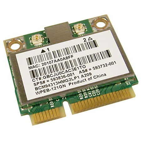 HP WLAN 802.11a-b-g Shiraz G4 WiFi Card 593836-001 BCM94313HMG2LP1 ...